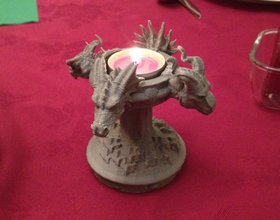 3D Printed Four Dragons Candlestick by julia | Pinshape