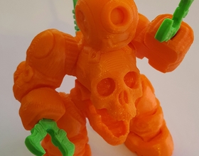 3D Printed SkullBot 001 - via 3DKToys by 3DKitbash | Pinshape