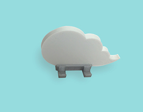 3D Printed Cloud keychain holder by alienkim | Pinshape